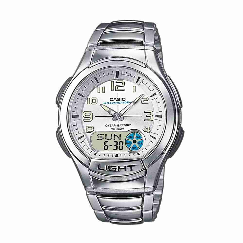 Casio AQ 180WD 7BV Silver Wrist Watch For Men WatchCentre PK