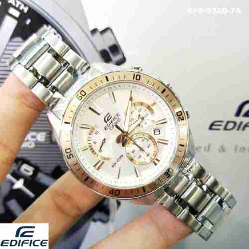 Casio Edifice EFR-552D-7A White Dial Chronograph Wrist Watch ...