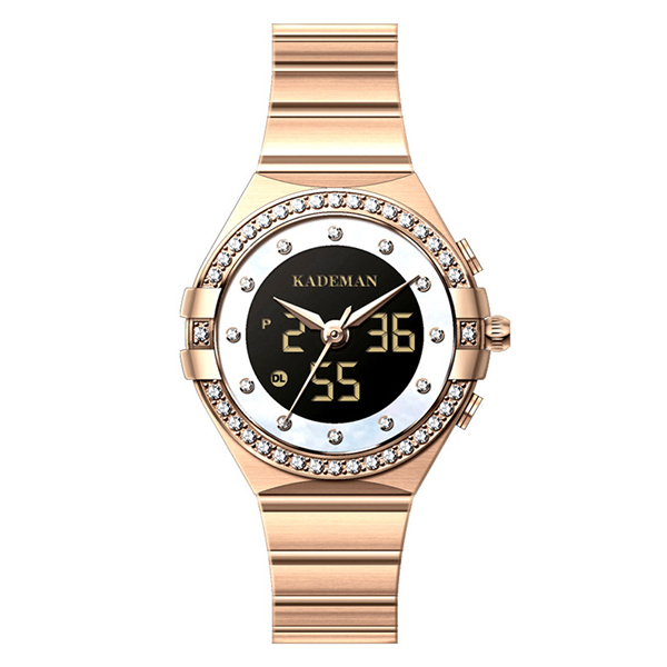 Kademan K849G Blue Stainless Steel Men's Digital Wrist Watch