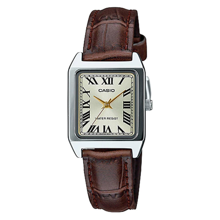 Casio LTP-V007L-7B2 Brown Leather Strap Roman Dial Watch