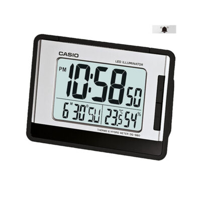 Casio DQ-750F-7D White Resin Case Big Digital Dial Quartz Table Clock