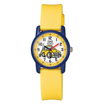 QQ Blue Band Boys Hand Watch & Rocket Print on Dial VR41J008Y