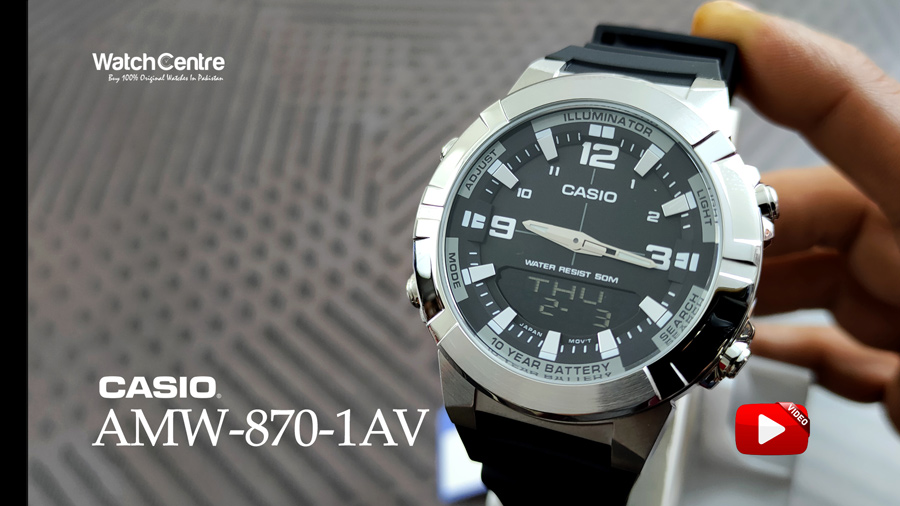 Casio AMW-870-1AV Analog Digital Men's Watch Video Review