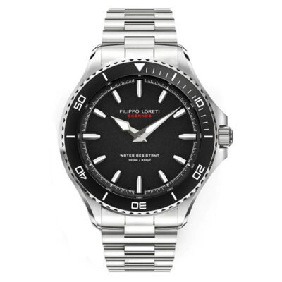 Filippo Loreti Classic Silver Chain Black Dial Analog Men's Watch