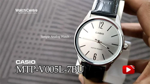 Casio MTP-V005L-7B Black leather Simple Analog Watch Review