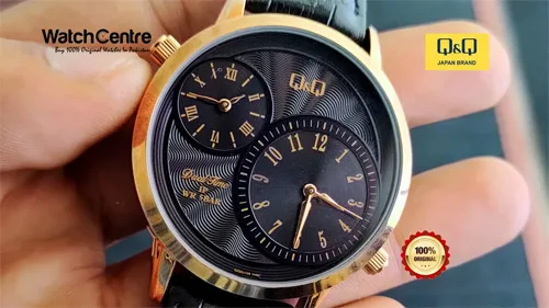 Q&Q Dual Time Numeric & Roman Dial Black Dress Watch Review
